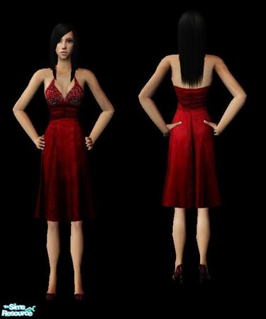The Sims Resource - Ruby - Jewel Cocktail Dress