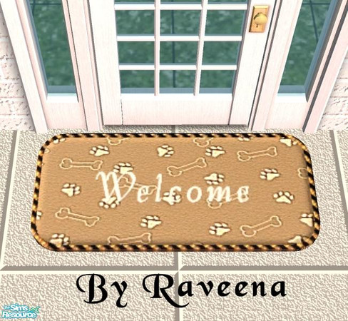 The Sims Resource - Pet Welcome Mat - Paws