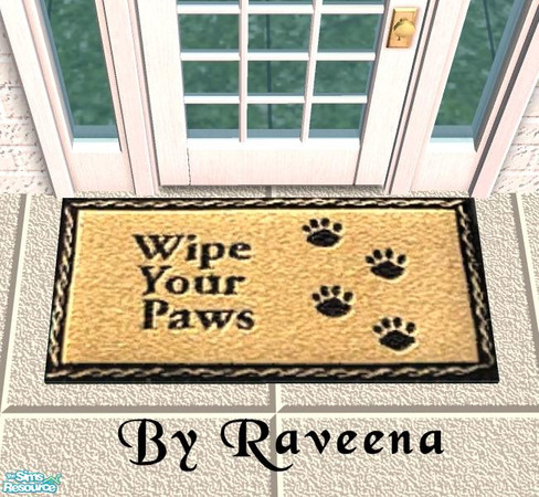 The Sims Resource - Pet Welcome Mat - Wipe Paws