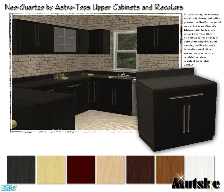 The Sims Resource - Neo-Quartzo Counters - Black