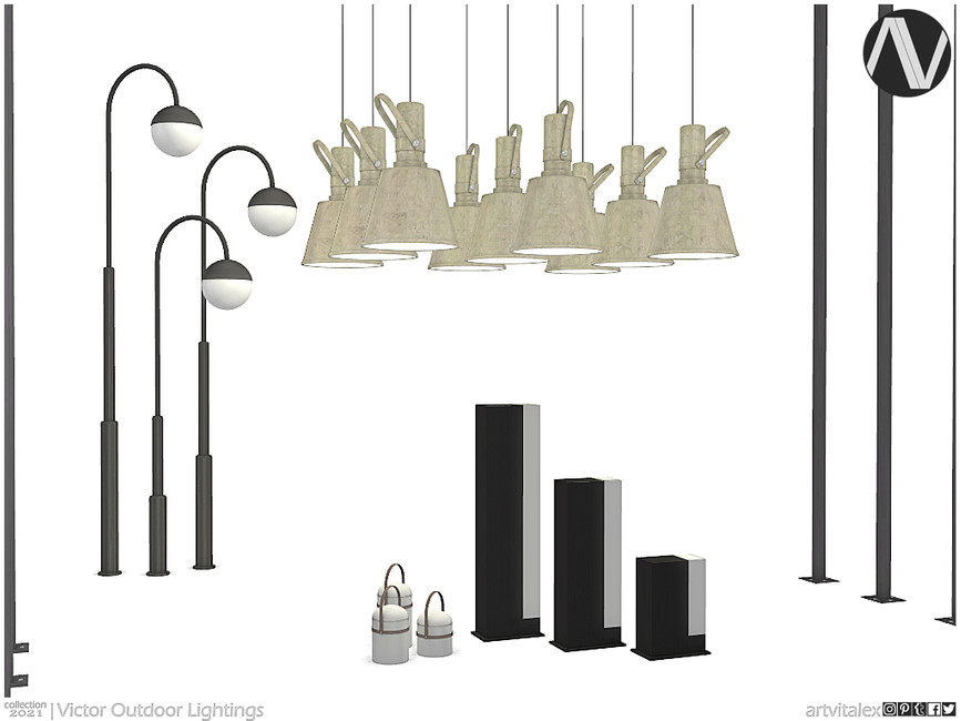 The Sims Resource - Victor Outdoor Lightings