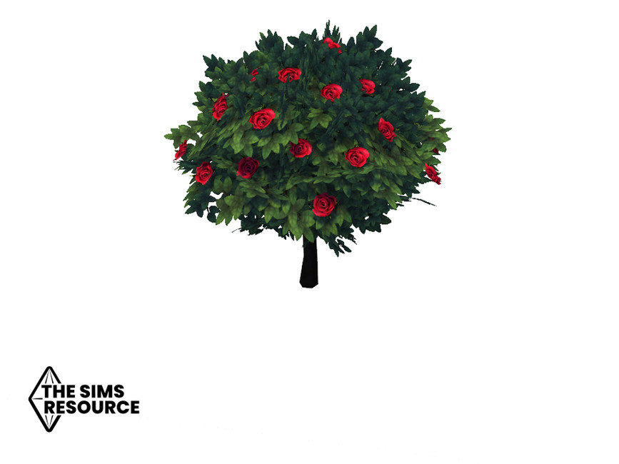 The Sims Resource - How Does Your Garden Grow Red Rose Bush