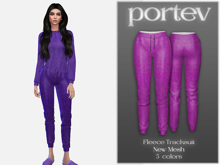 The Sims Resource - Fleece Tracksuit