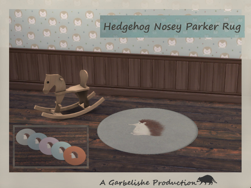 The Sims Resource | Hedgehog Nosey Parker Rug