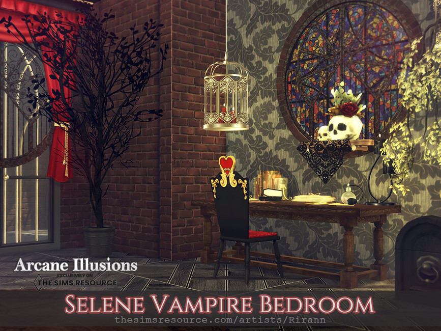 The Sims Resource - Arcane Illusions - Selene Vampire Bedroom - TSR CC Only