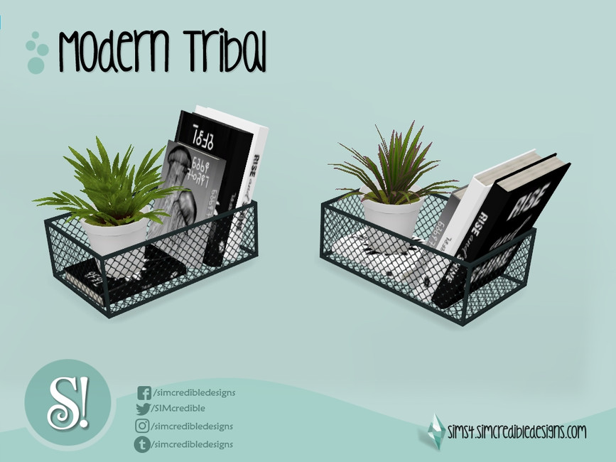 The Sims Resource - Modern Tribal plant and books