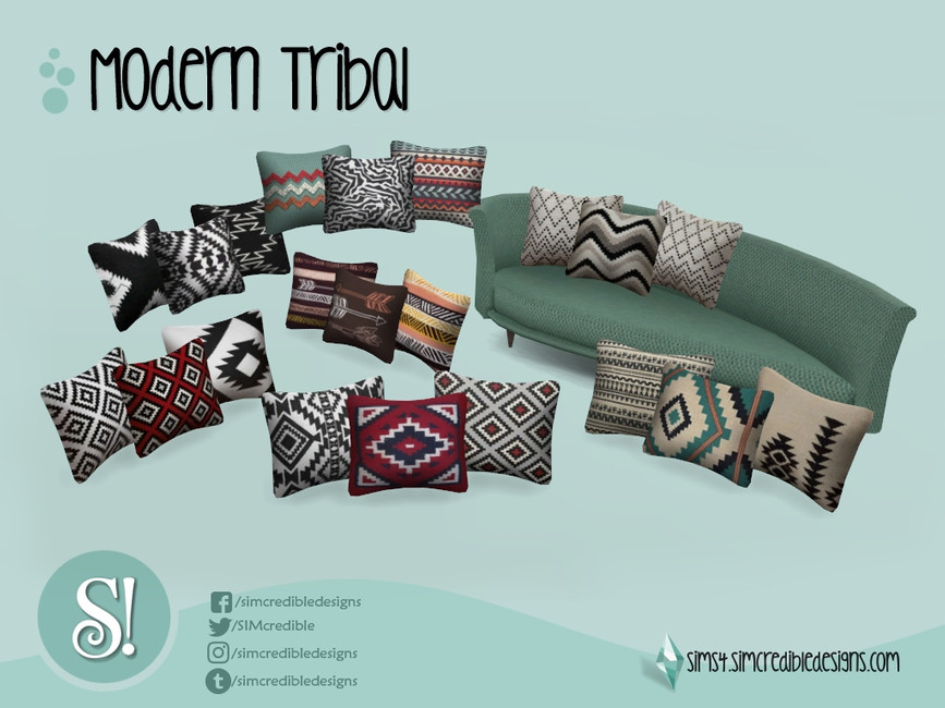 The Sims Resource - Modern Tribal cushions