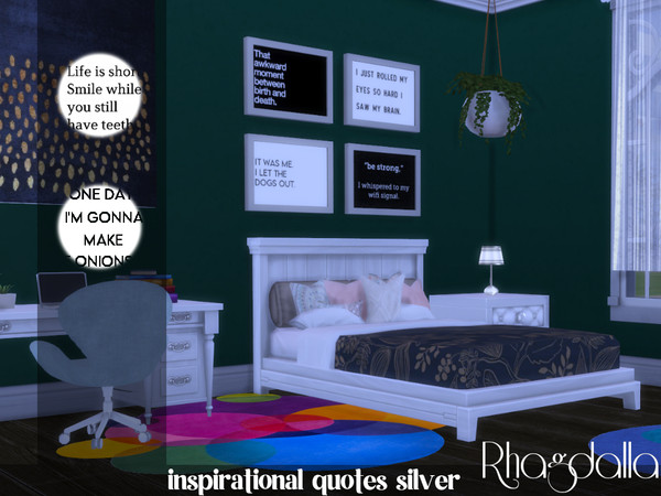 The Sims Resource | Inspirational Quotes Silver