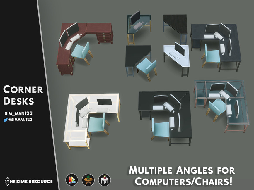 The Sims Resource - Corner Desks