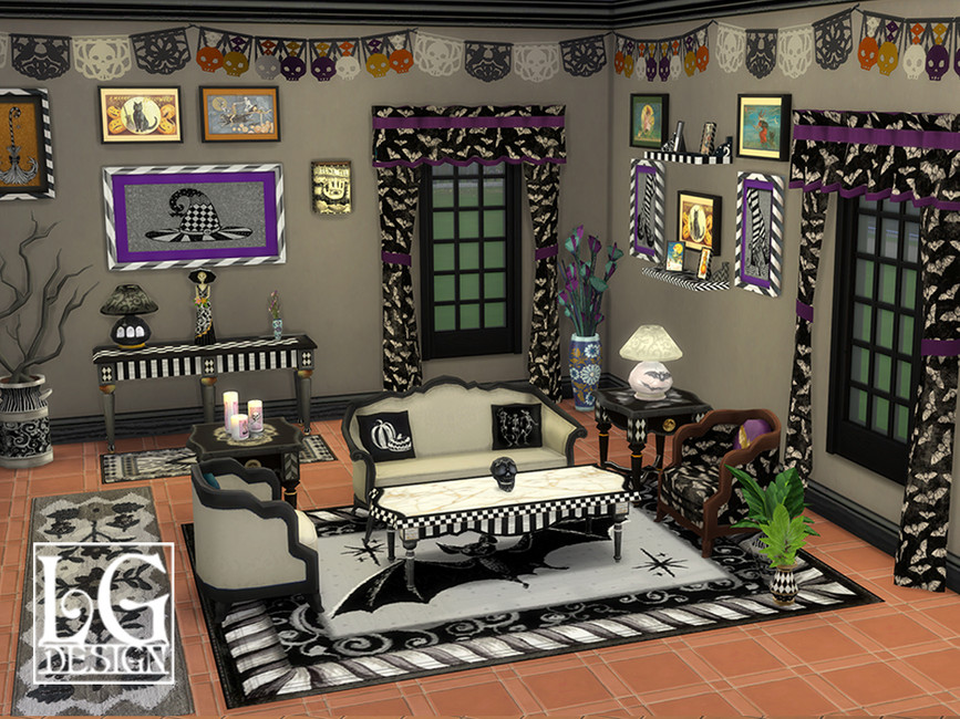 The Sims Resource - Kitsch Witch Living Room Set