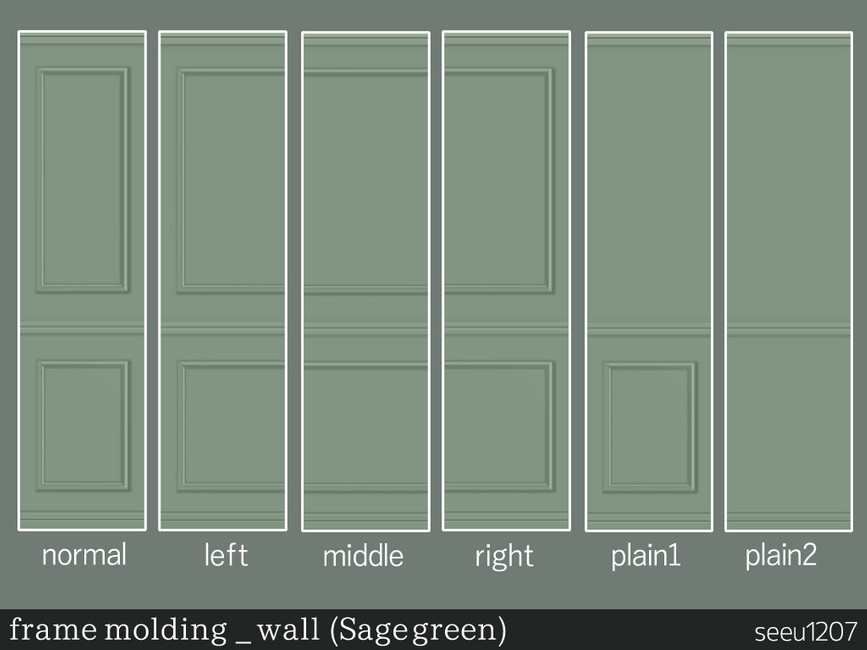 The Sims Resource - Sage Green Frame Molding