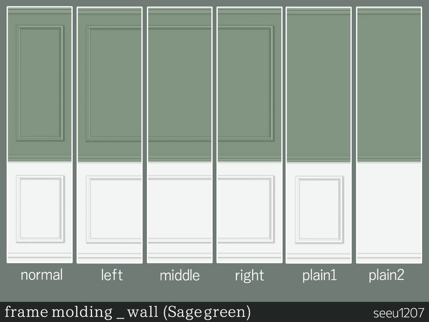 The Sims Resource - Sage Green Frame Molding