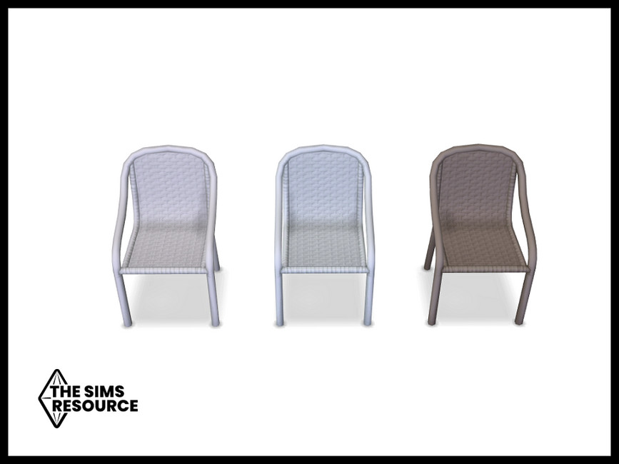 The Sims Resource - Coastal Retreat Wicker Dining Chair