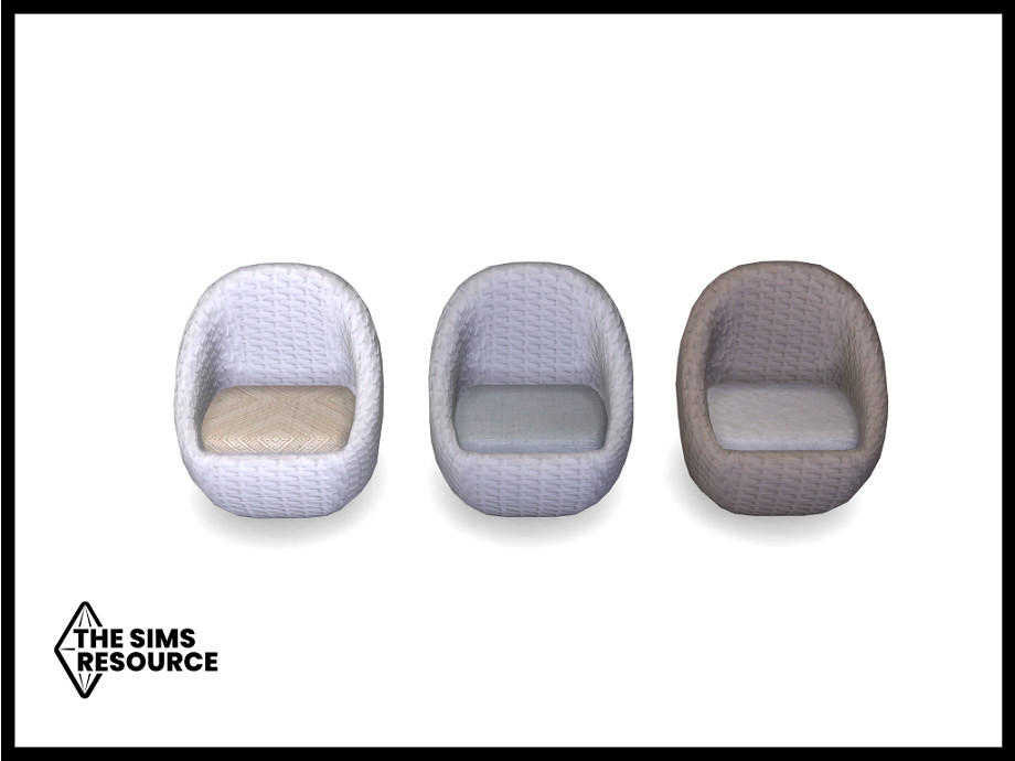 The Sims Resource | Coastal Retreat Wicker Living Chair