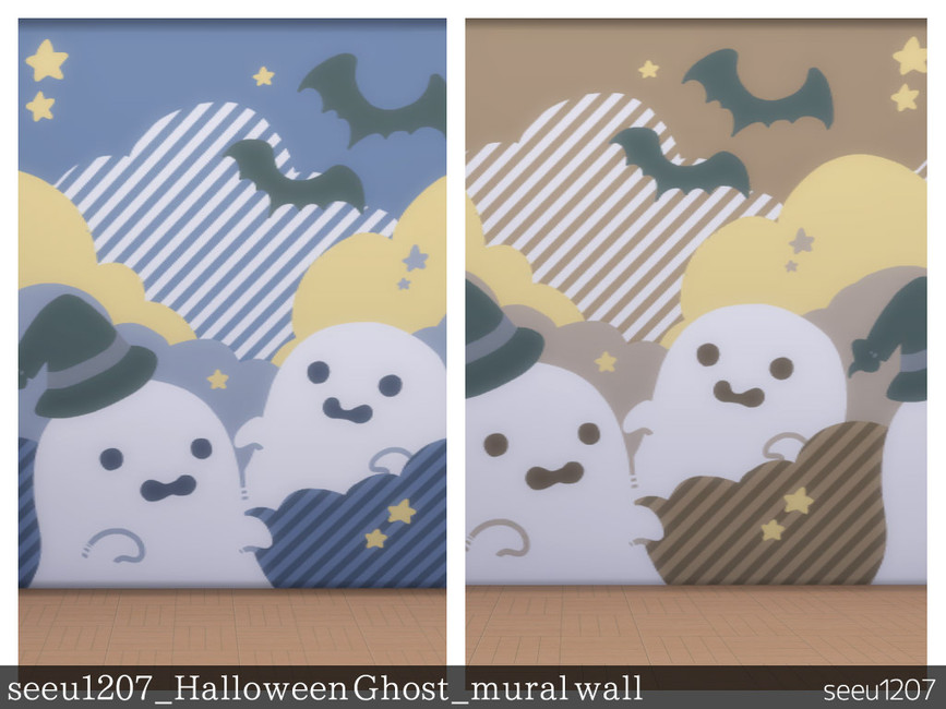 The Sims Resource - Halloween Ghost Mural