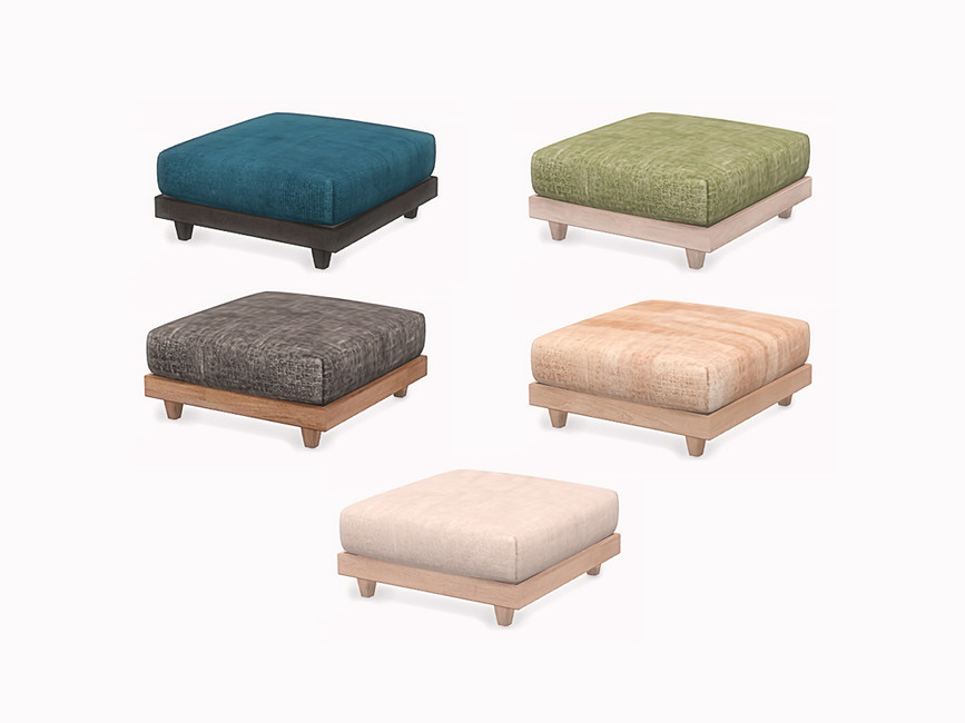 The Sims Resource - Green Harmony Ottoman
