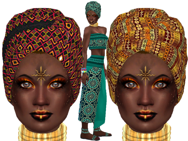 The Sims Resource | Traditional wrap head recolor