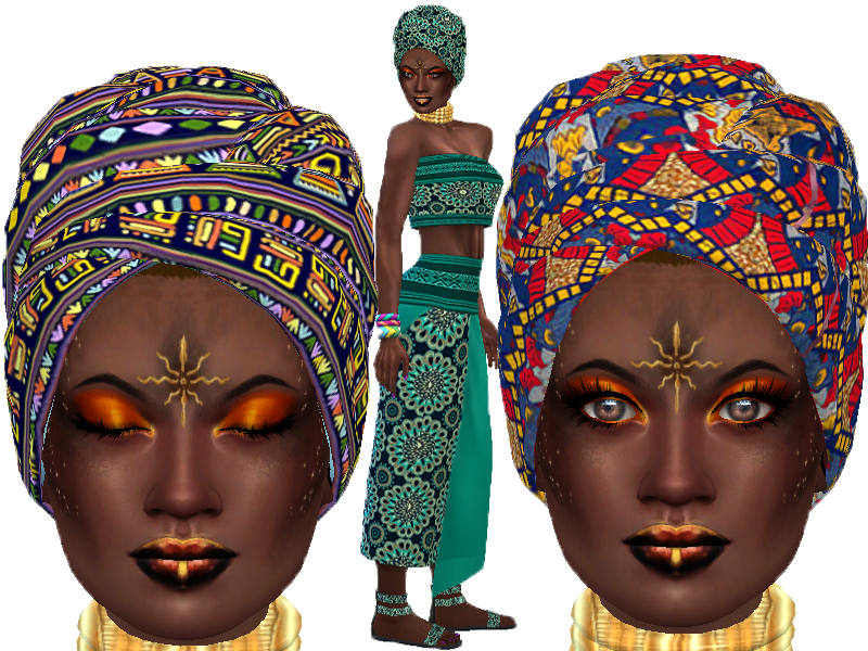 The Sims Resource | Traditional wrap head recolor