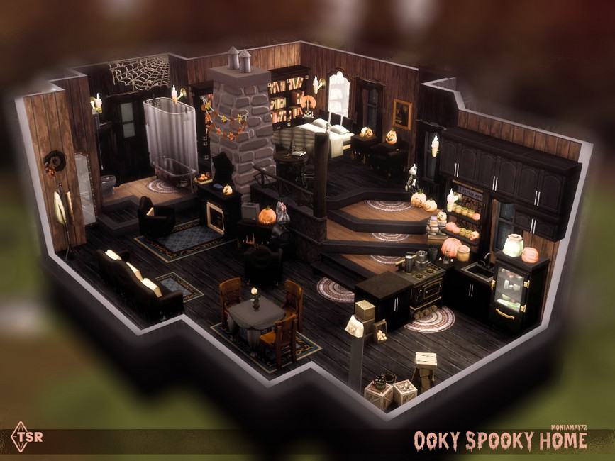 The Sims Resource - Ooky Spooky Home No CC