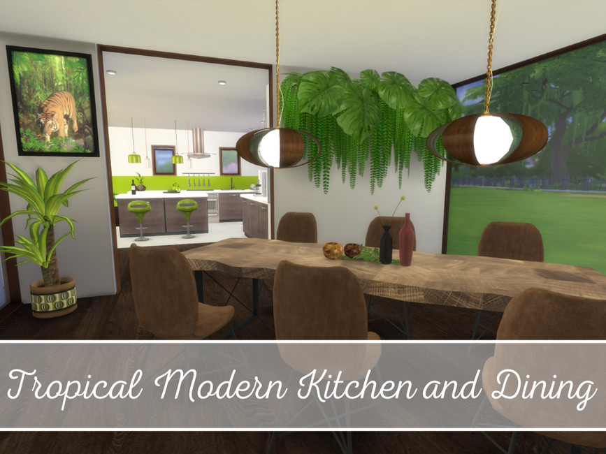The Sims Resource - Tropical Modern Kitchen and Dining