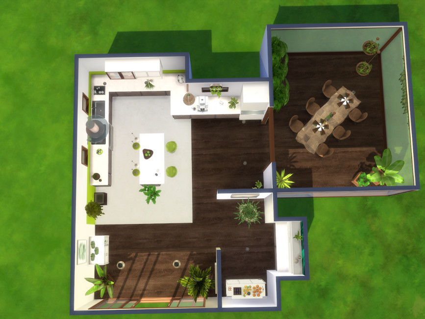 The Sims Resource - Tropical Modern Kitchen and Dining