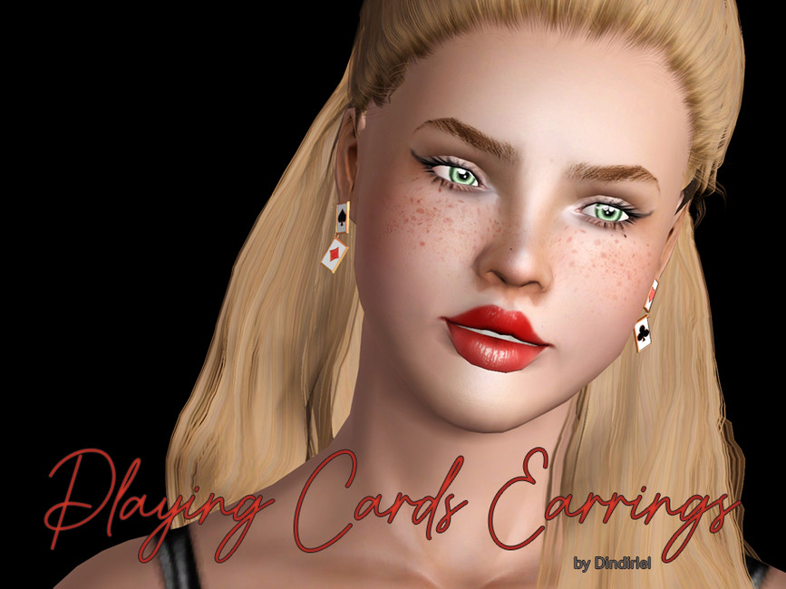 The Sims Resource - Playing Cards earrings