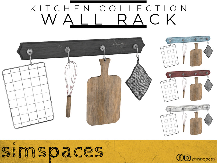 The Sims Resource - Kitchen Collection - wall rack