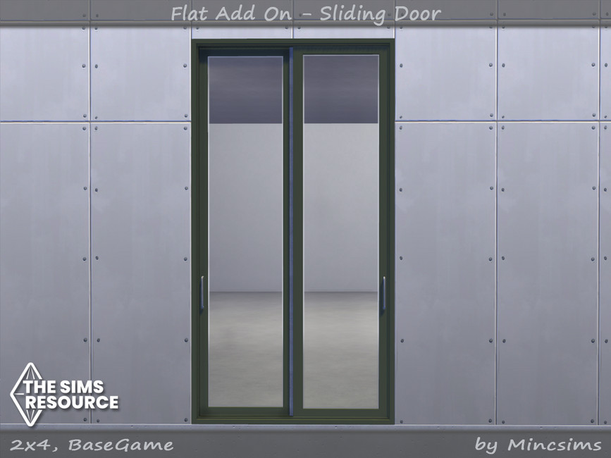 The Sims Resource - Flat Sliding Door 2x4