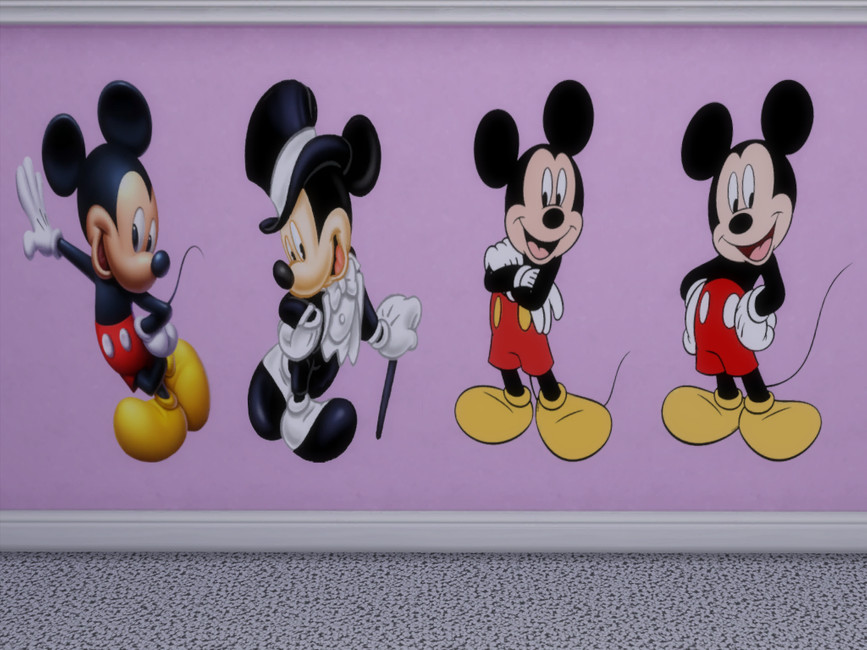 The Sims Resource - Mickey Mouse Wall Stickers