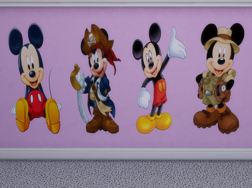 The Sims Resource - Mickey Mouse Wall Stickers