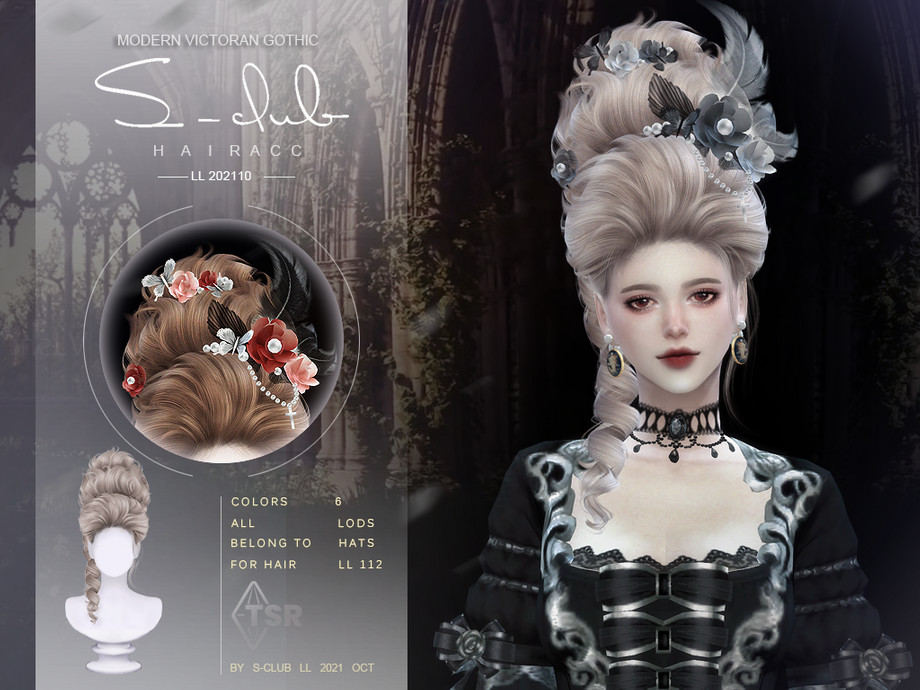 The Sims Resource | Modern Victorian Hair flower accessories(Orlando)