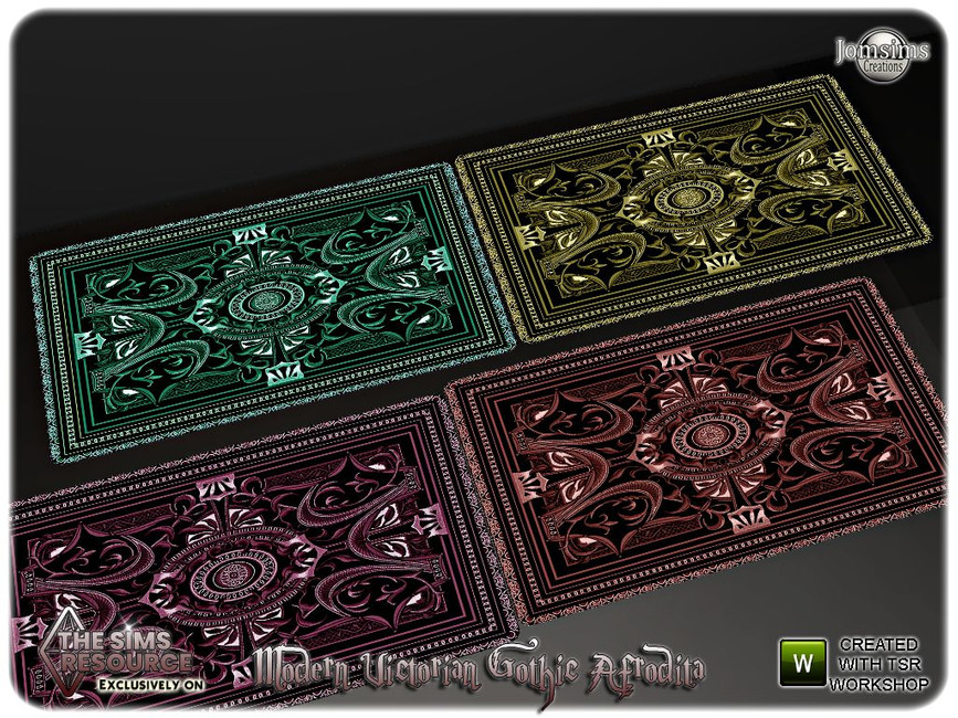 The Sims Resource - Modern victorian gothic Afrodita rugs