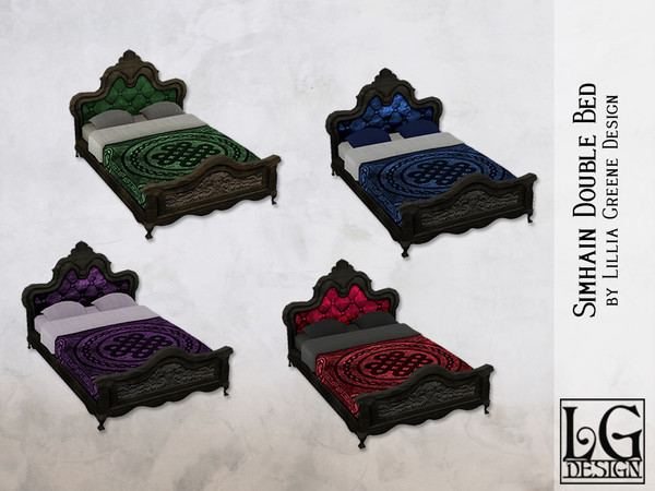 The Sims Resource | Simhain Double Bed