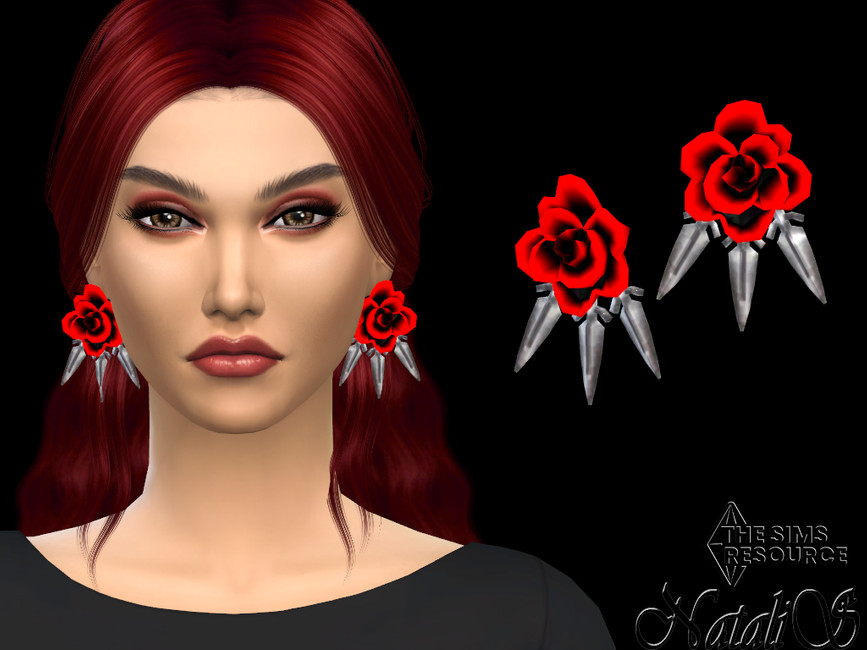 The Sims Resource - Rose with daggers earrings