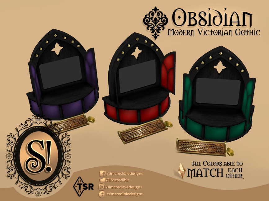 The Sims Resource - Modern Victorian Gothic - Obsidian Computer