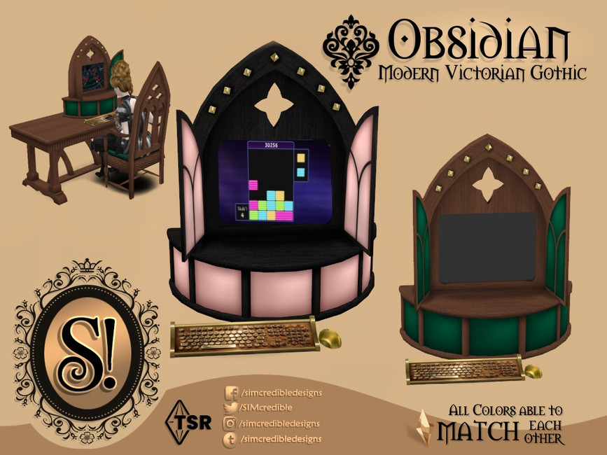The Sims Resource - Modern Victorian Gothic - Obsidian Computer