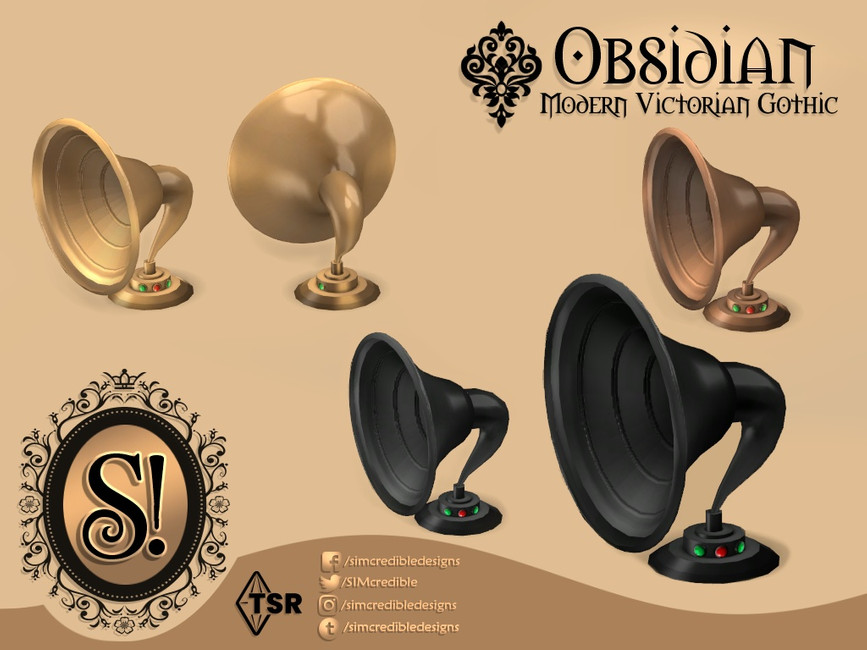 The Sims Resource - Modern Victorian Gothic - Obsidian Stereo