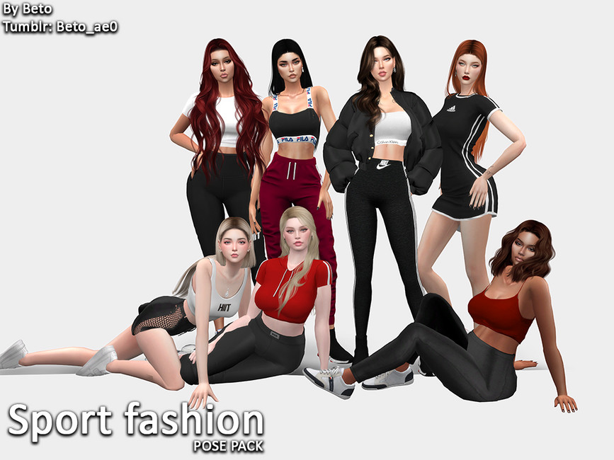 The Sims Resource - Sport fashion (Pose pack)