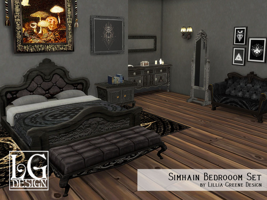 The Sims Resource - Simhain Bedroom Set