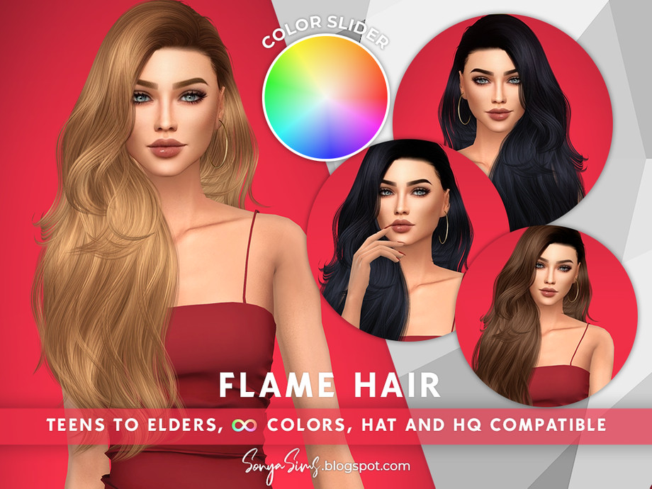 The Sims Resource | Flame COLOR SLIDER RETEXTURE (Patreon)