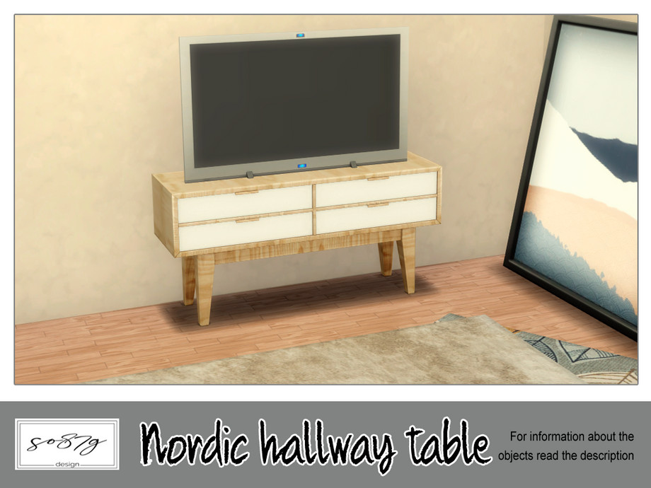 The Sims Resource | Nordic table hallway