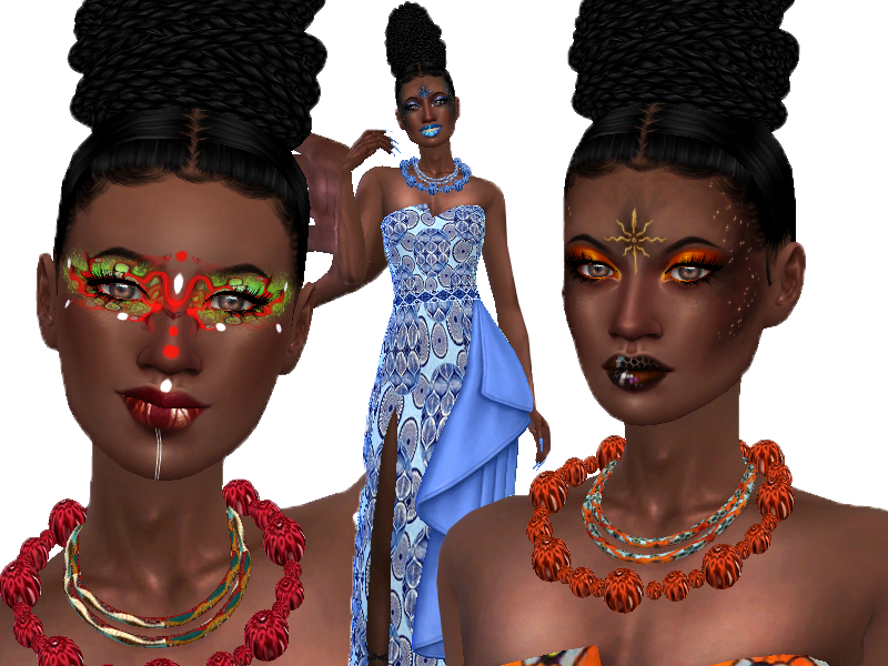 The Sims Resource | Cord and beads necklace