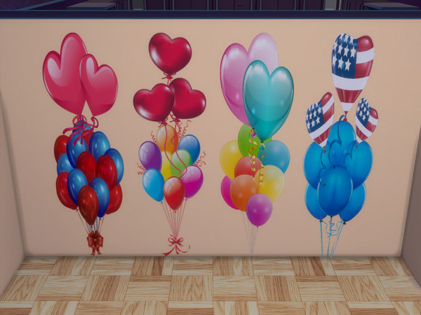 The Sims Resource | Balloons Wall Stickers