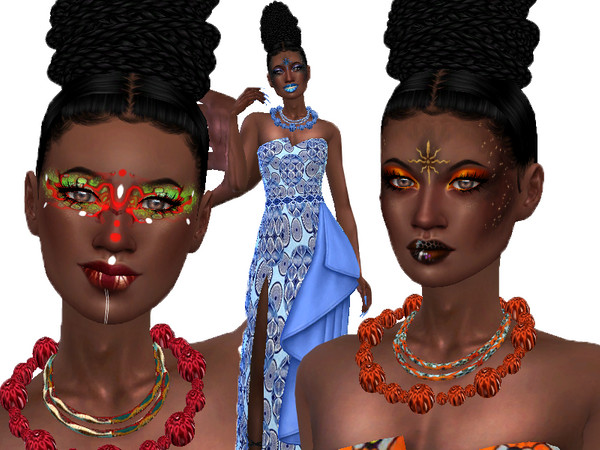 The Sims Resource | Cord and beads necklace