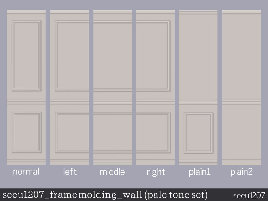 The Sims Resource - Pale Tone Frame Molding set