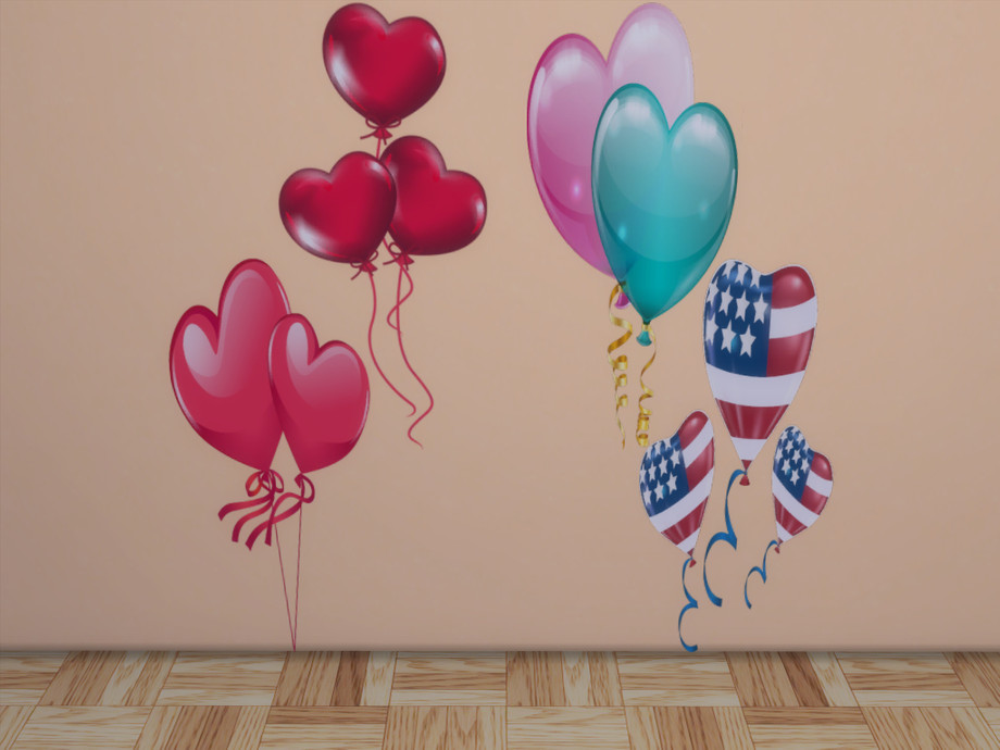The Sims Resource | Balloons Wall Stickers