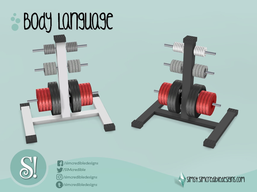 The Sims Resource - Body Language weights rack