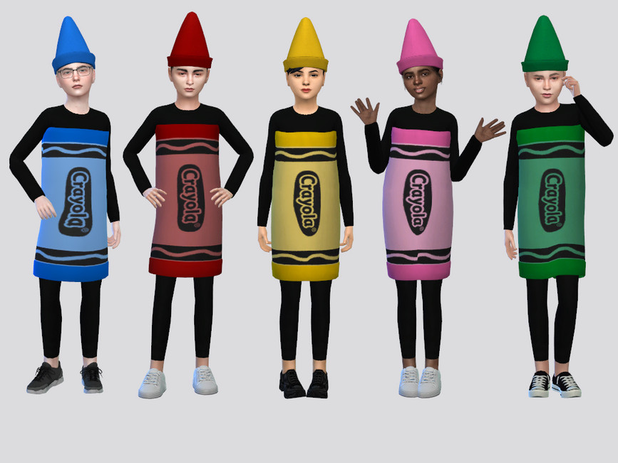 The Sims Resource - Crayons Costume Kids