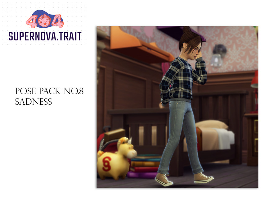 The Sims Resource - Sadness Children's Pose Pack