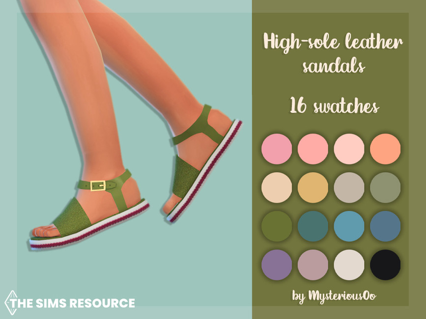 The Sims Resource - High-sole leather sandals